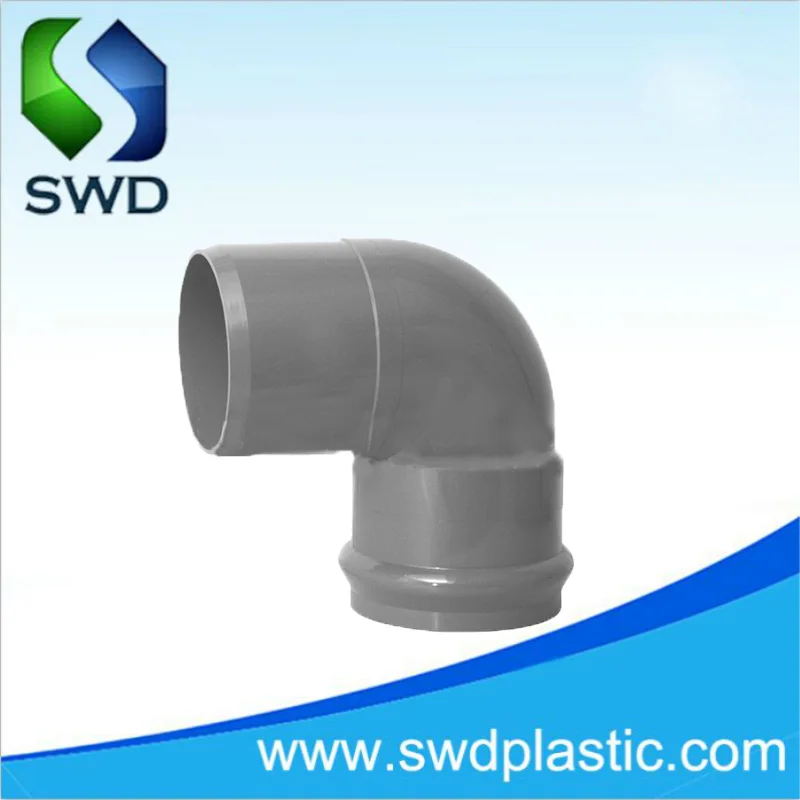 Pvc Rubber Joint Fittings Pn10 90 Deg Elbow (f/s) For Water Supply With ...