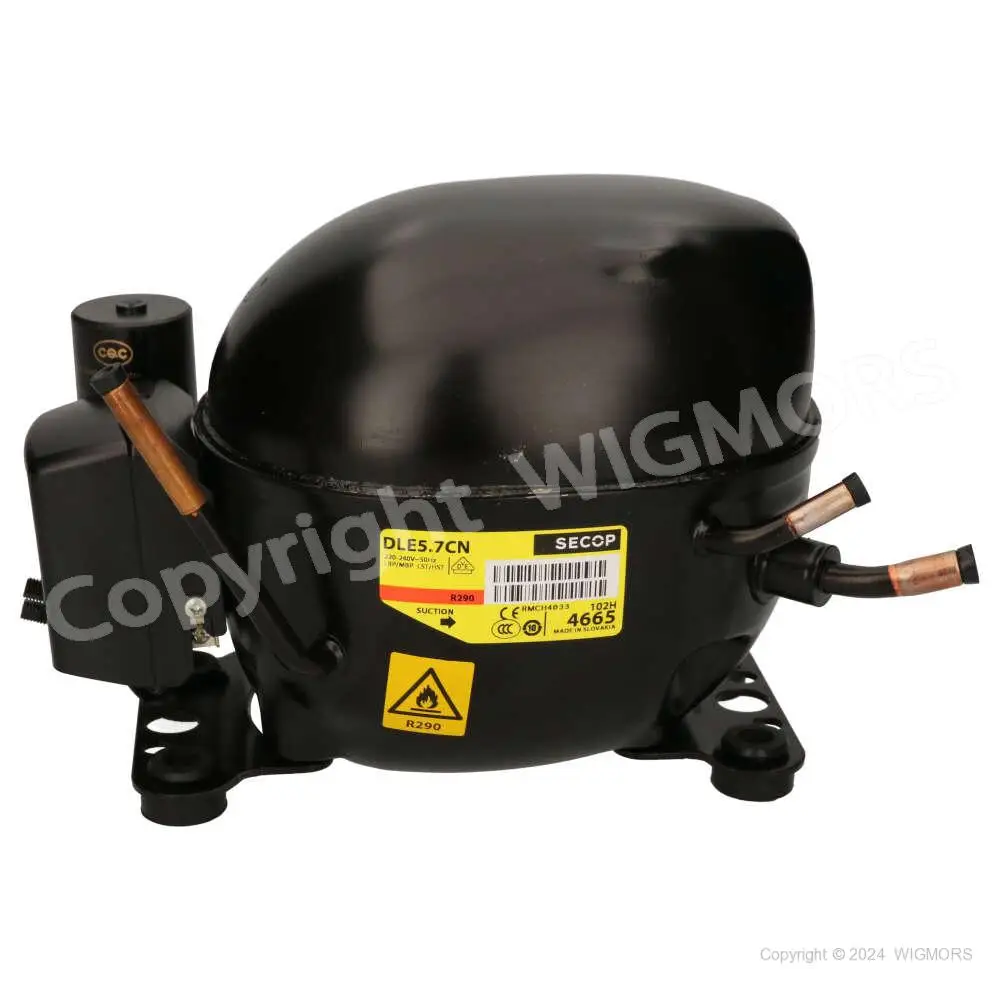 Secop Compressor DLE5.7CN with strarting device HST 102H4665 R290 220 ...