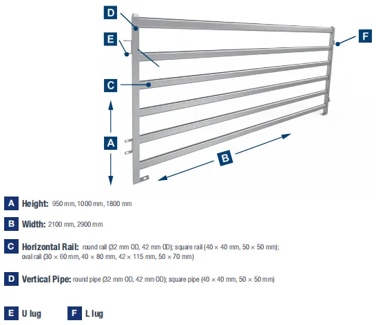Factory Customized 16 Ft. X 62 In. Corral Pen Galvanized Cattle Corral ...