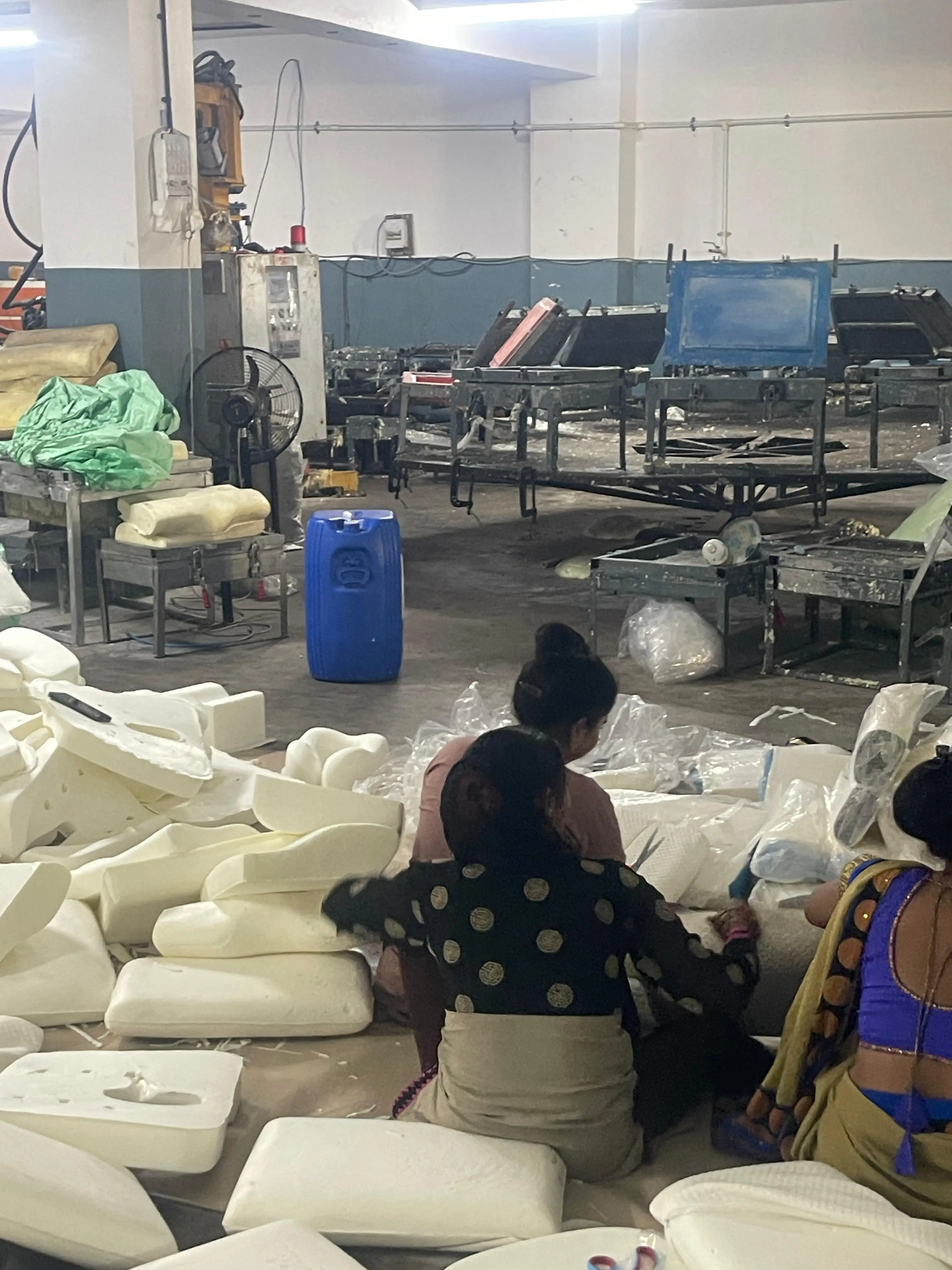 Modern Style Ergonomic Contoured Curve shape Memory Foam Cervical Neck Pillow Solid Blue Velvate ...