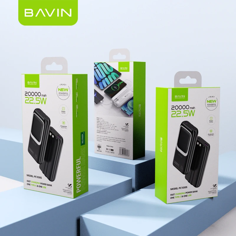 Bavin 22.5w 20000mah Pc Easy Custom Wholesaler 1030s Type C Usb Mobile Portable Fast Charging ...