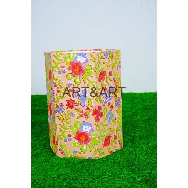 Handmade 5L Cardboard Trash Can Home Decorative Wood Waste Bin with ...