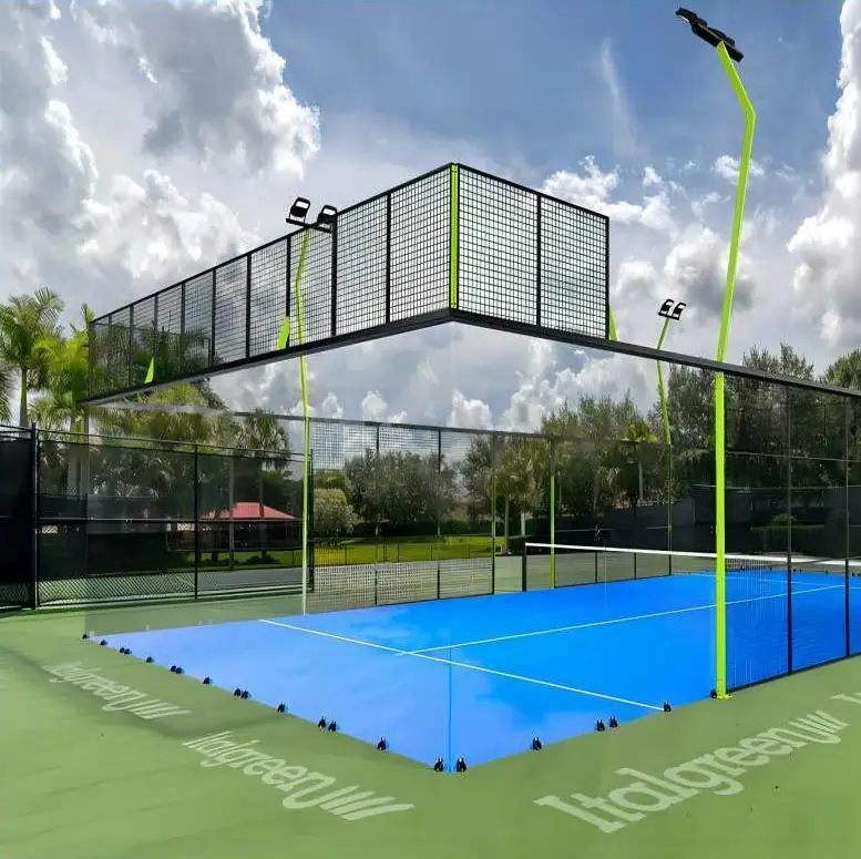 Custom Outdoor Indoor Padel Tennis Court with Roof Set