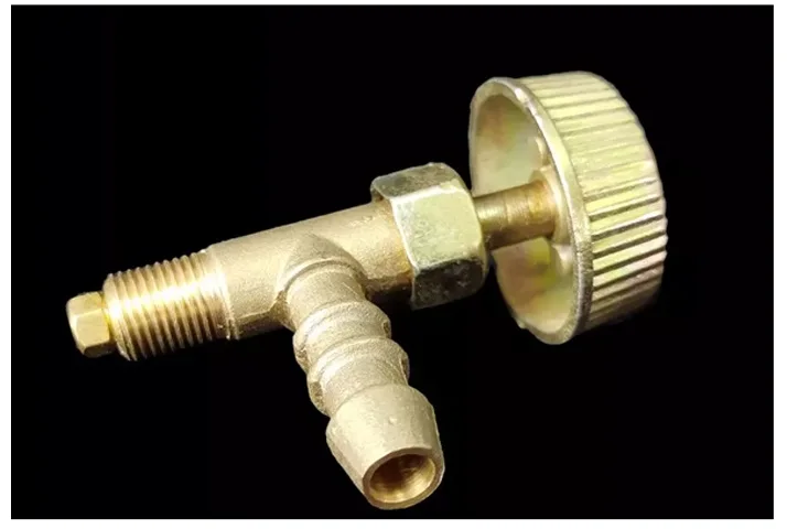 Brass T-Gas Valve for Household LPG Burners - Privac Brassworks