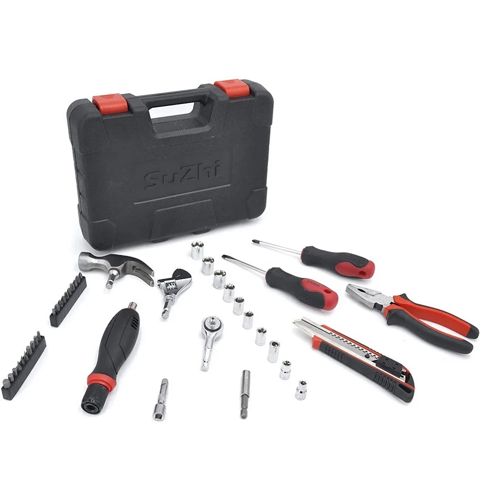 40pcs Mixed Tool Set With Plastic Toolbox Storage Case And Socket ...