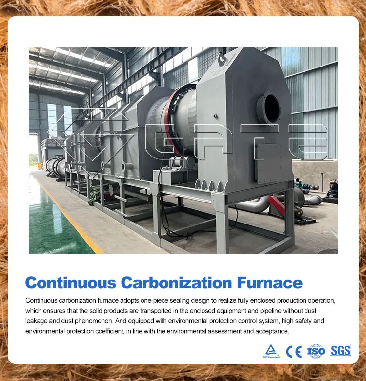 GATE Industrial Coconut Shell Carbon Fiber Carbonization Sawdust ...