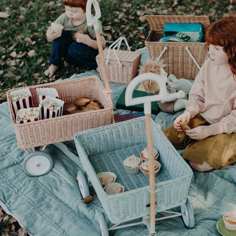 High Quality Rattan Wonder Wagon Wicker Pram Doll Cradle And Stroller ...