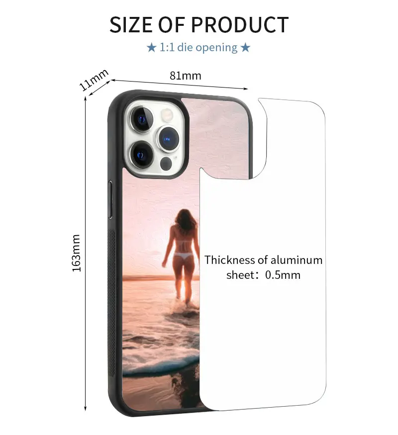 Custom Casing Handphone Aluminum Plate 2D Sublimation Cases