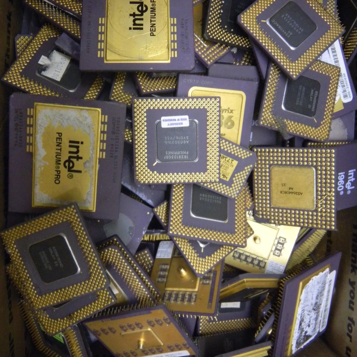 Cpu Ceramic Processor Scrap With Gold Pins/scrap Cpu /scrap Gold Ram ...