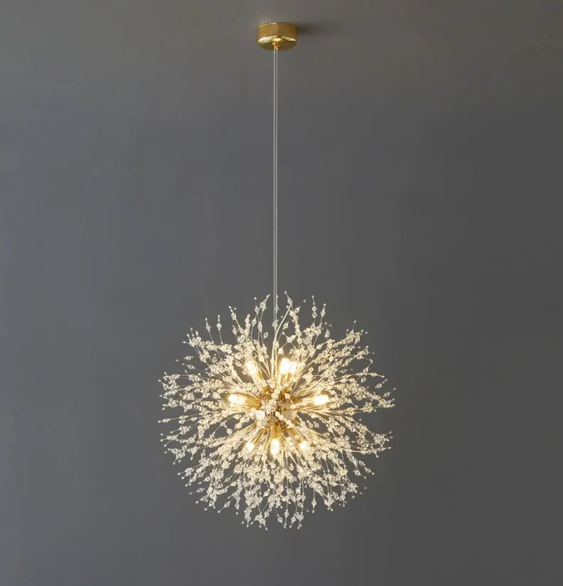 Modern Nordic Decorative Hanging Crystal Bulb Dandelion