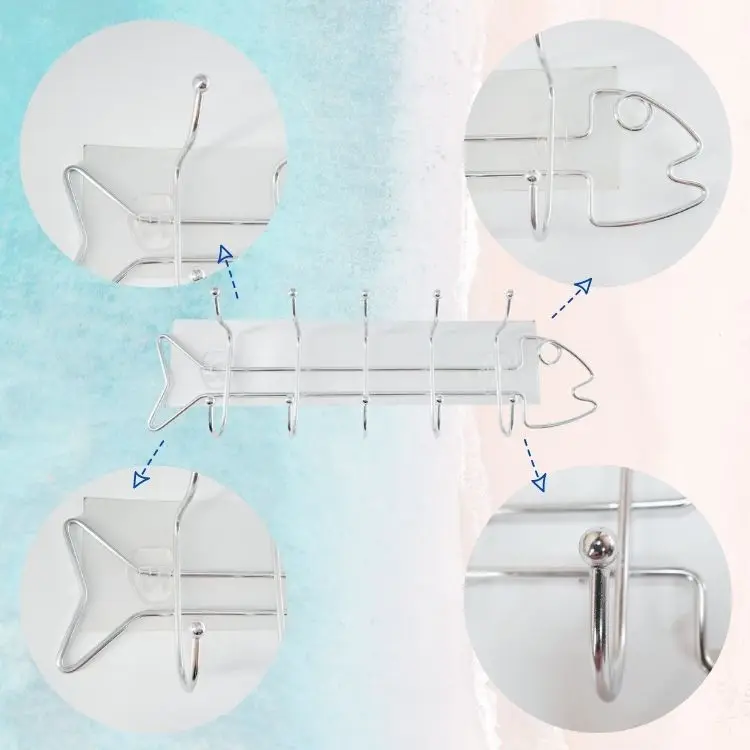 Fish-shaped Hooks For Living Room,Kitchen,Bedroom,Hanging Clothes ...