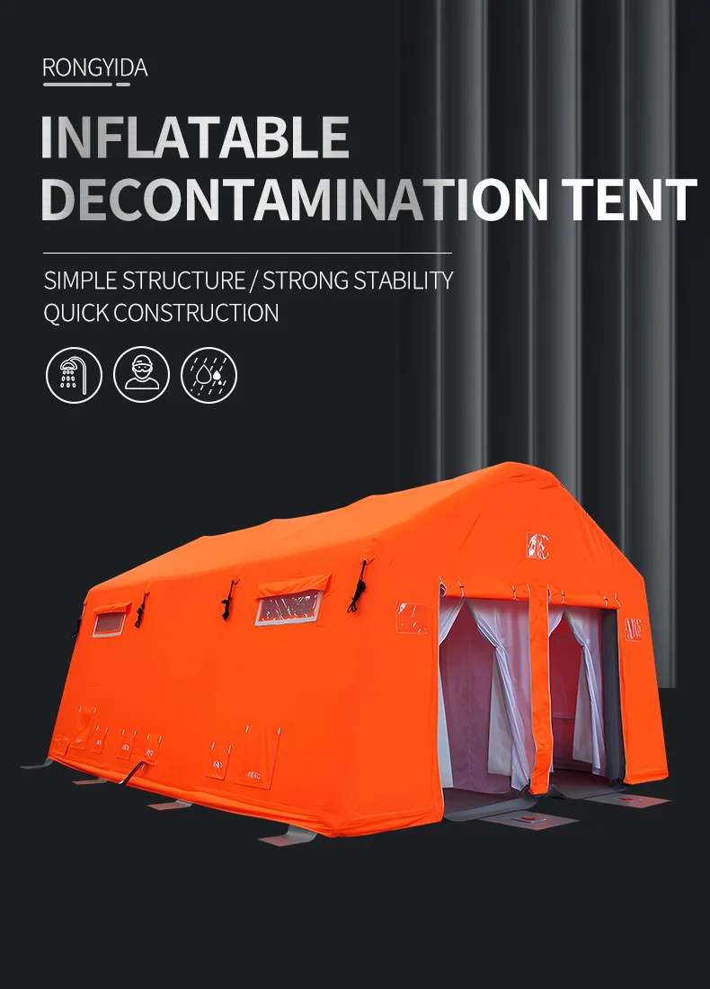 PVC Inflatable Decontamination Rescue Emergency Tent Double-path for ...