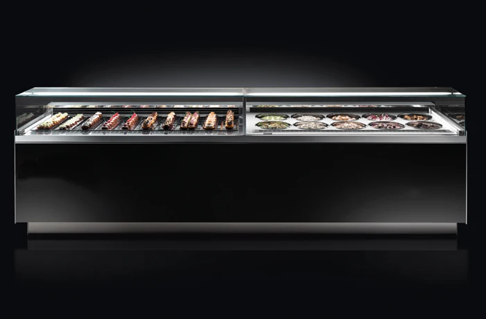 Traditional Italian Style Pozzetti Gelato Ice Cream Display Freezer