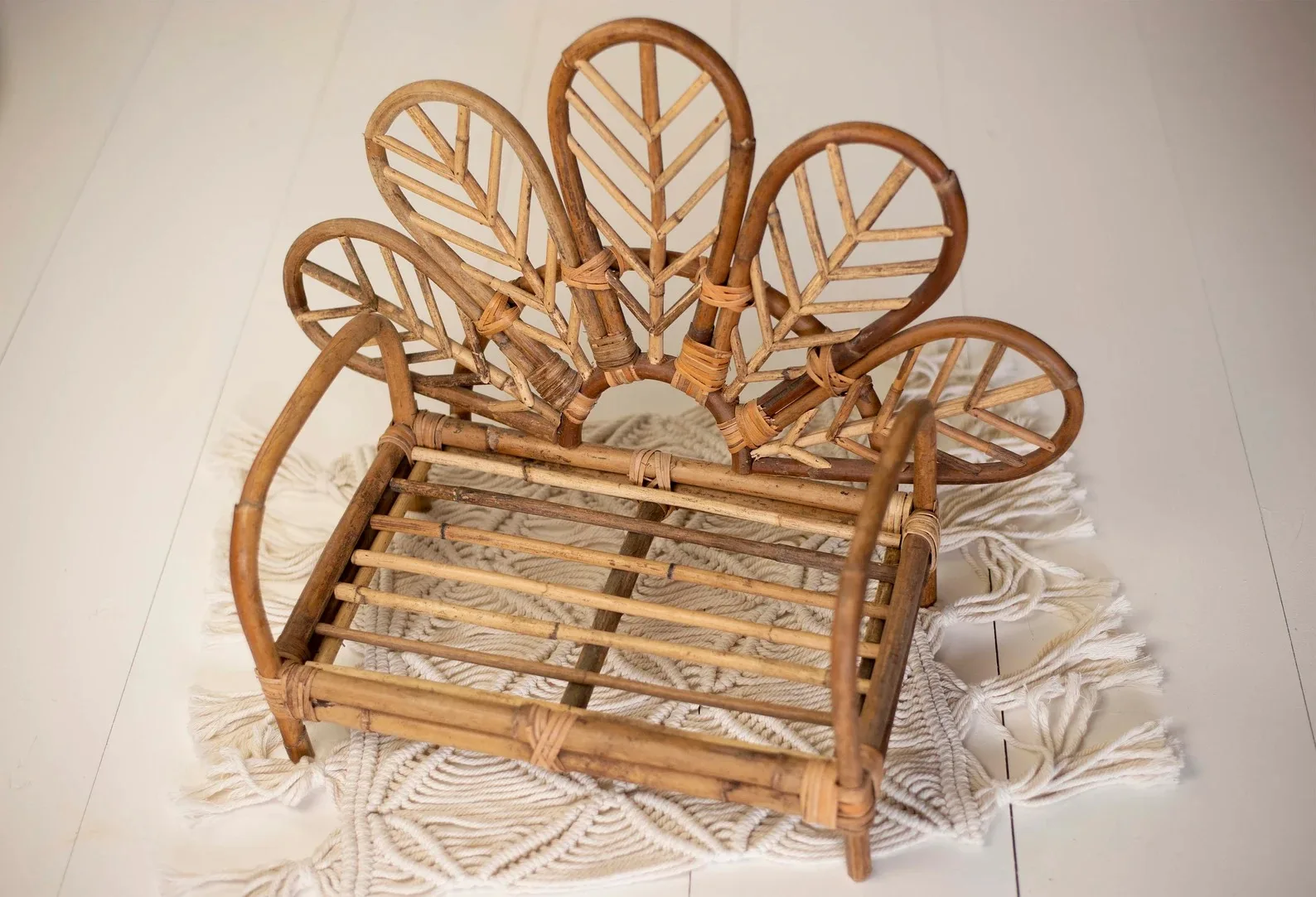 High Quality Natural Rattan Bed For Children Woven Rattan Pram For Doll ...