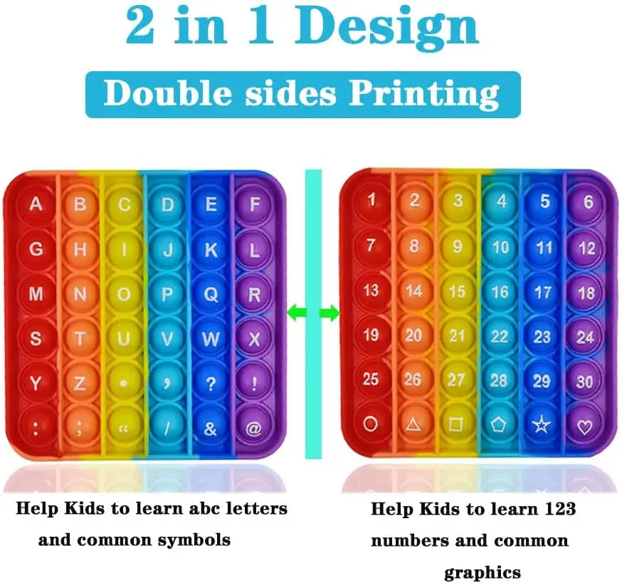 Alphabet Pop Rainbow Fidget Toy - Stress Relief & Fun