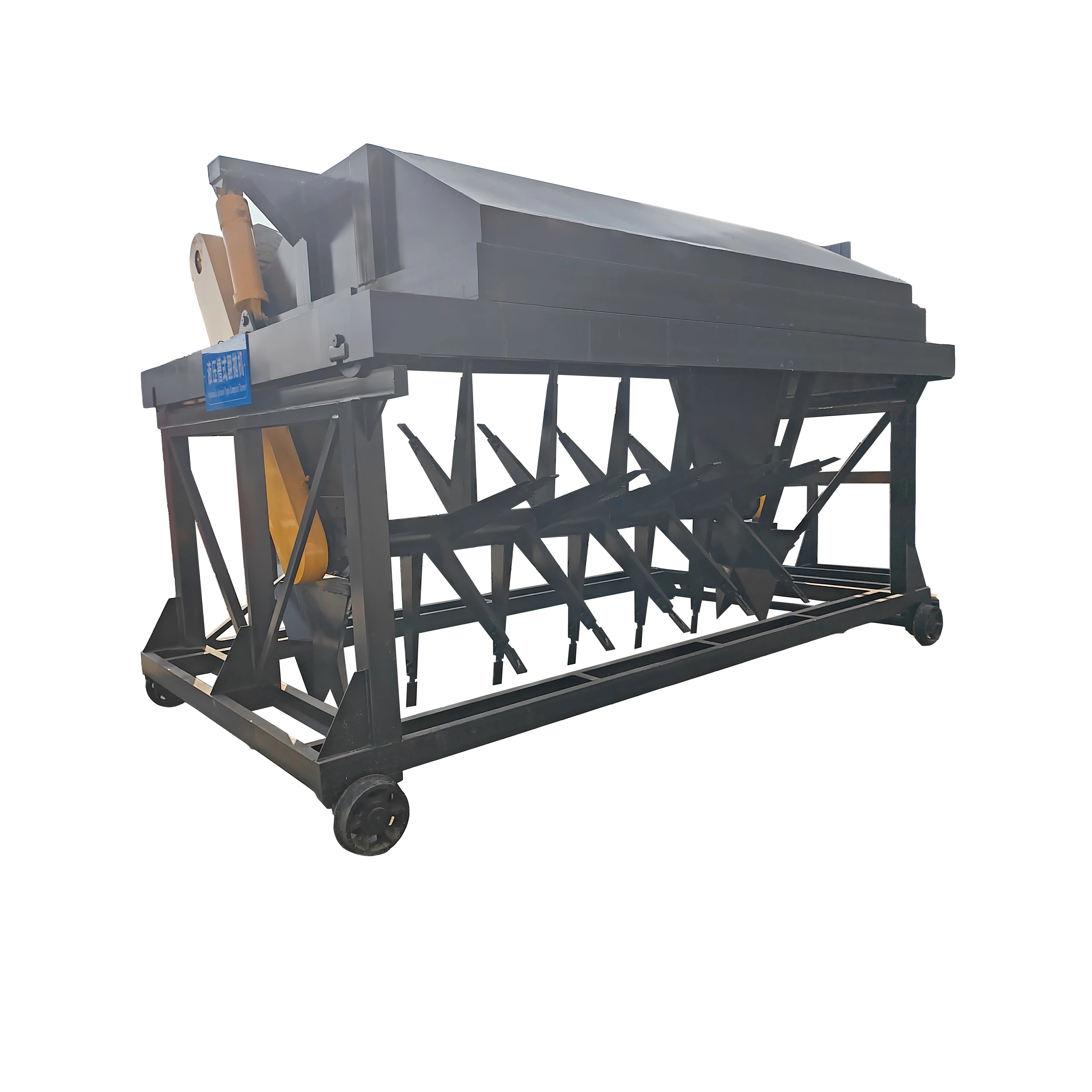 3m Hydraulic Lift Groove Type Compost Turner for Organic Waste ...