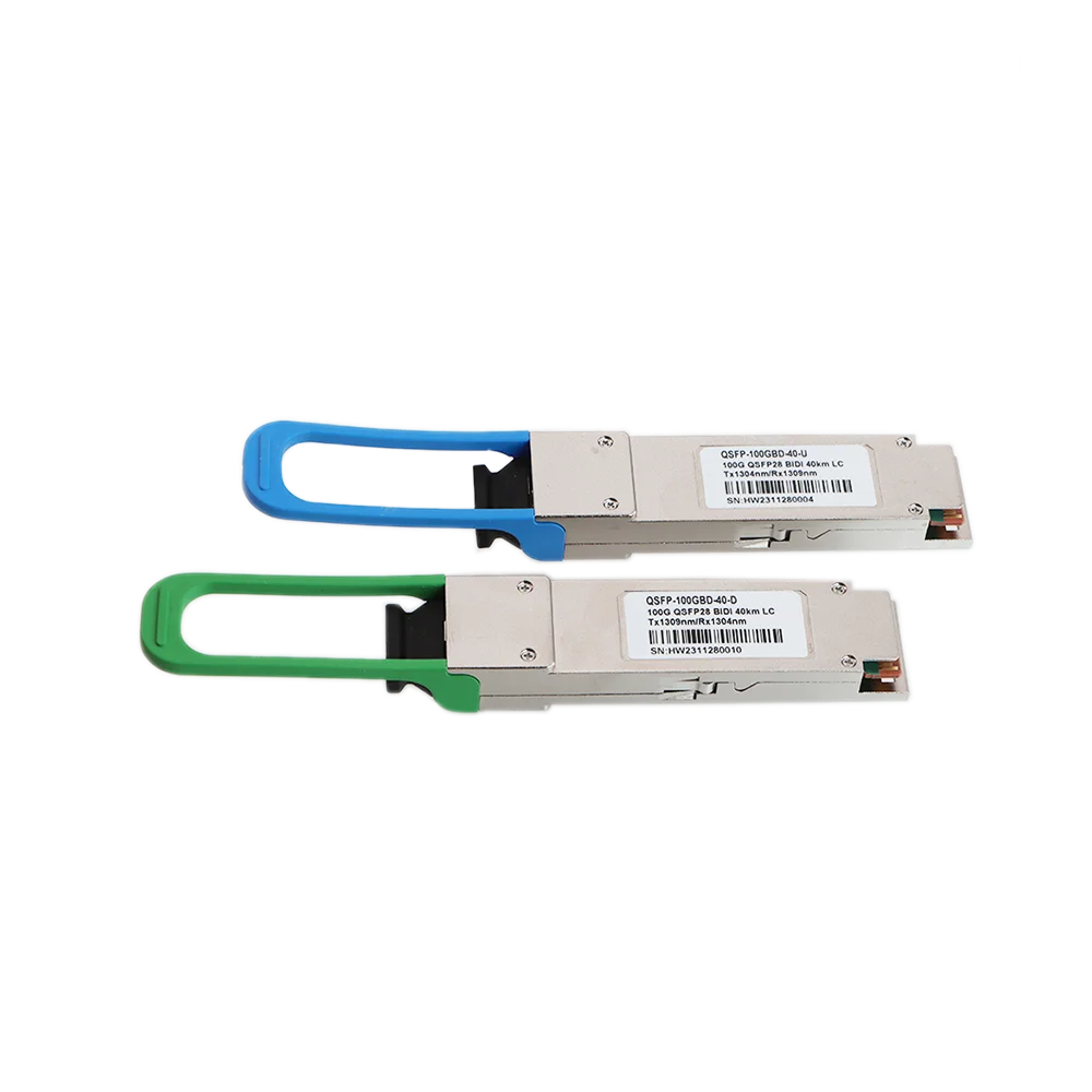100G QSFP28 BIDI TX1304nm/RX1309nm Single Lambda LC SMF 40km PAM4 DDM ...