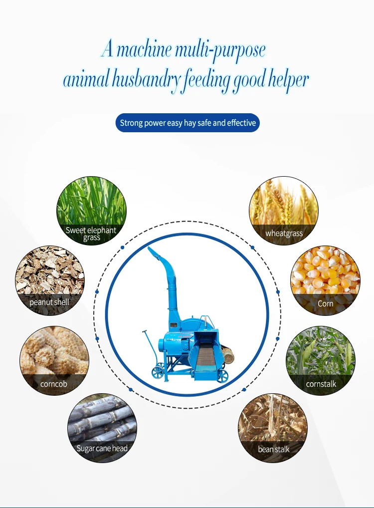 Dairy Farm Cow Feed Chopper Animal Green Feed Grass Cutting Processing ...