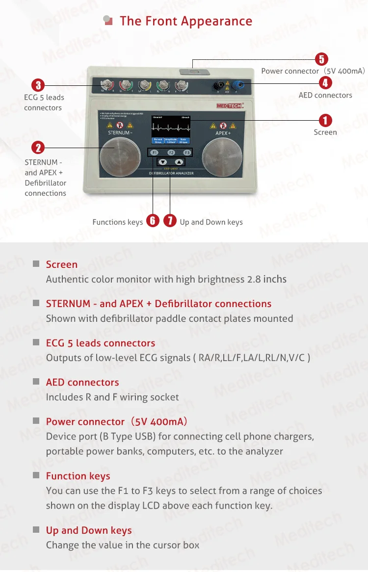 Professional Defibrillator Analyzer/simulator for AED Testing