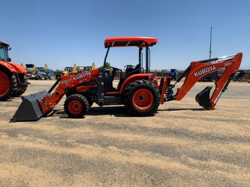 Kubota M62 14ft Tractor with TLB Front Loader and Backhoe Earth-Moving ...