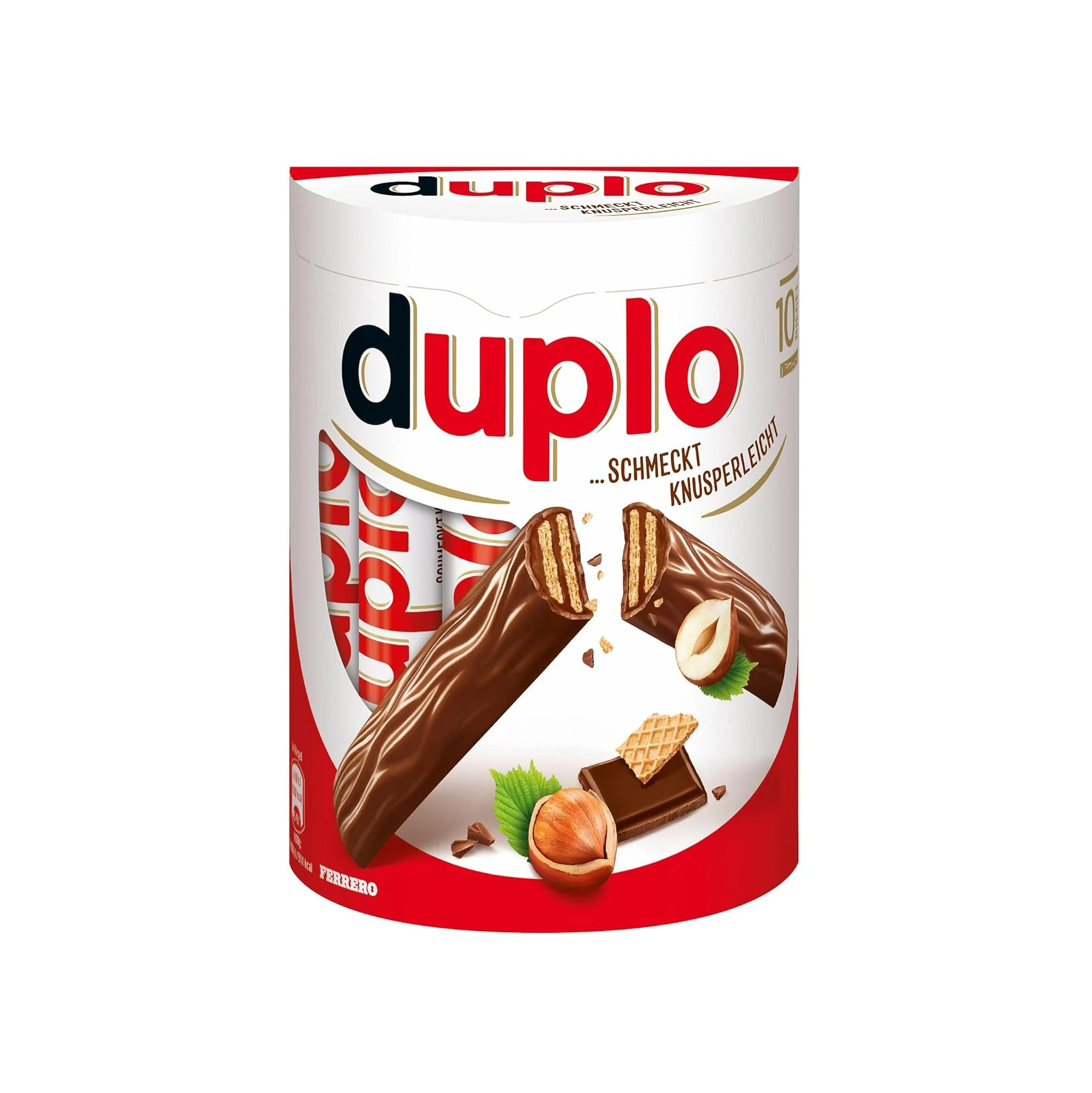 Ferrero Duplo 5 dark chocolate bars with cream and hazelnuts 104 g ...
