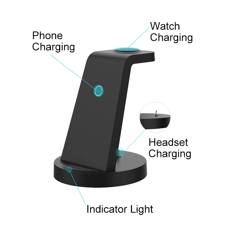 Hot Sale 15w 3 In 1 Wireless Charger Stand Wireless Charing Station 10w ...