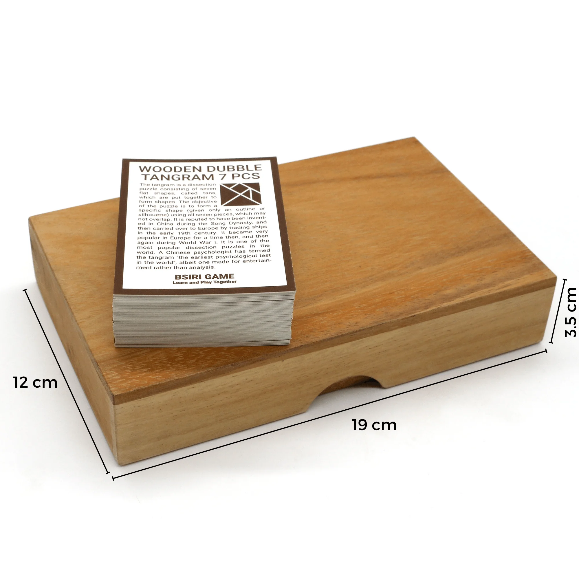 Folding Double Tangram Dissection Puzzles Wooden Designed With Cards ...