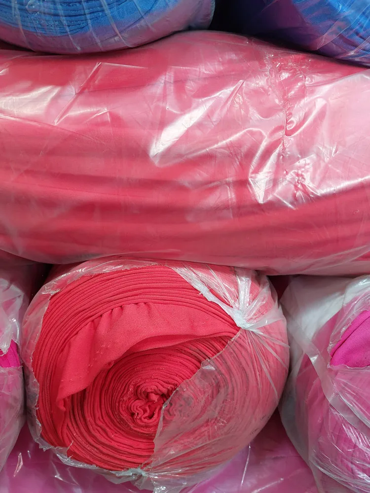 ITY Korean Poly Fabric Polyester Spandex Plain Dyed Solid Various Color ...