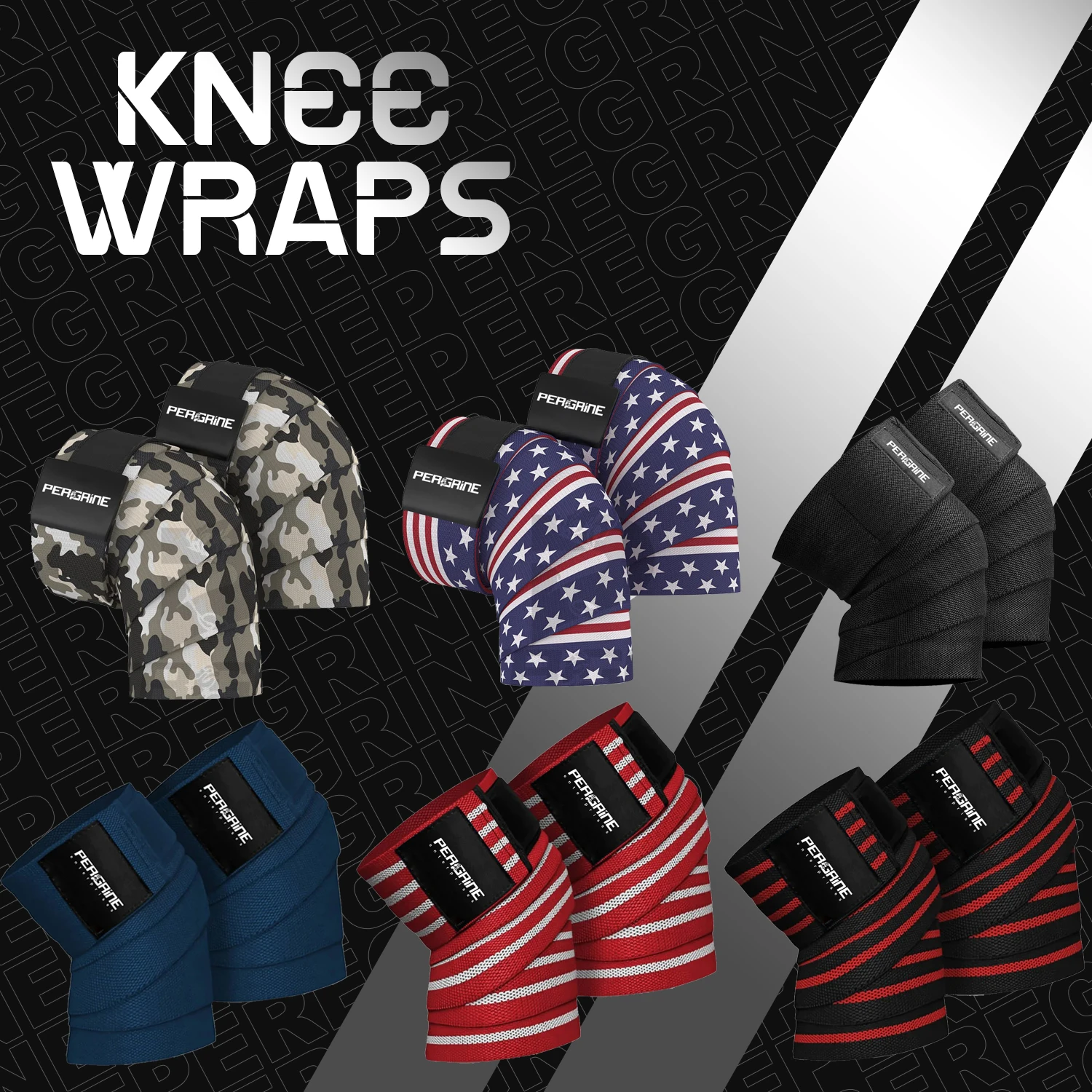 Custom Gym Lifting Knee Wraps Fitness Compression Weightlifting ...