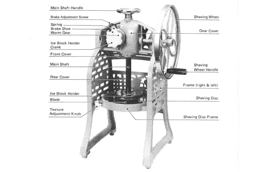 Swan Ice Shaver - Durable Cast Iron Manual Ice Shaver