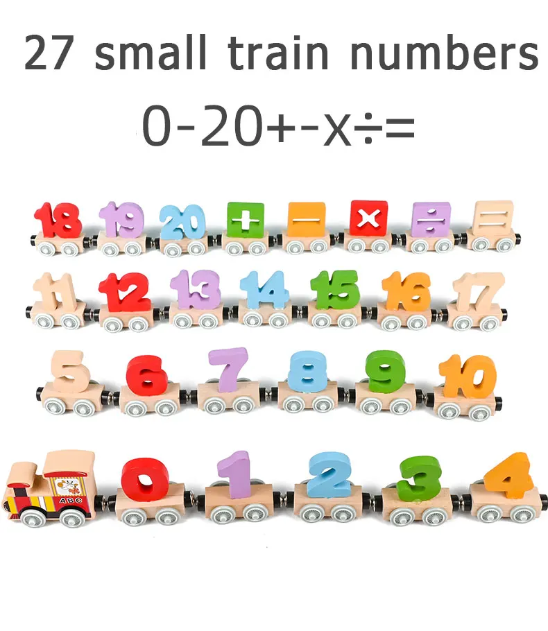 Wooden Magnetic Letter Train For Early Education Letter Train For ...