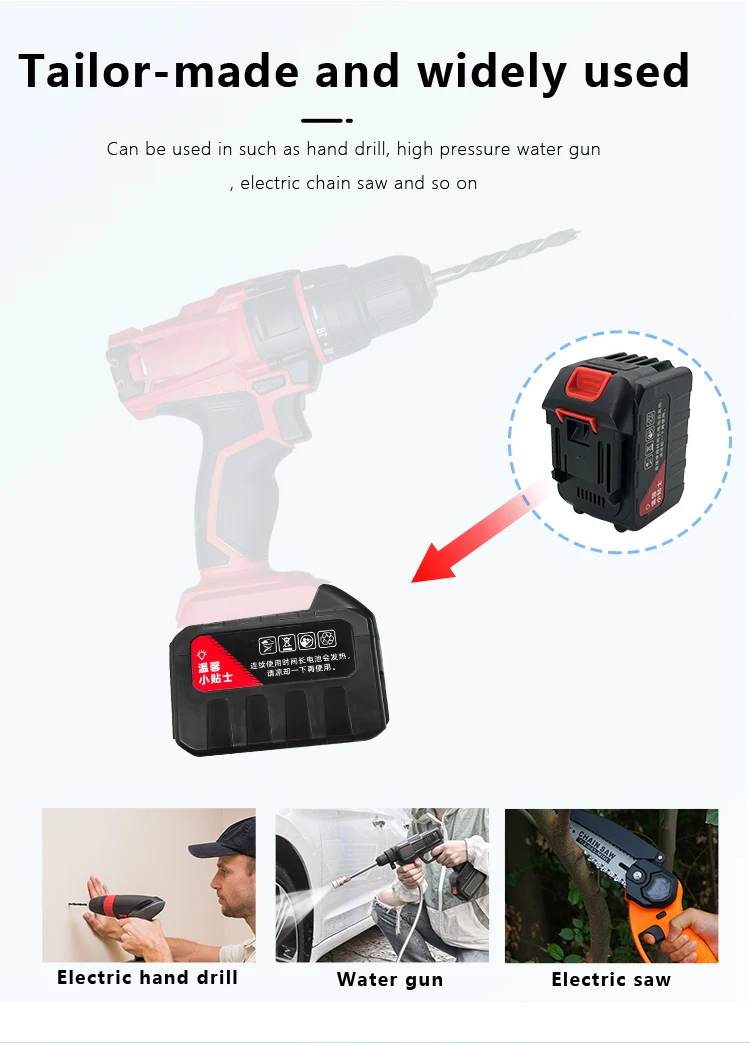 Long Life Lithium Battery Pack for Power Tools - 18v-21v