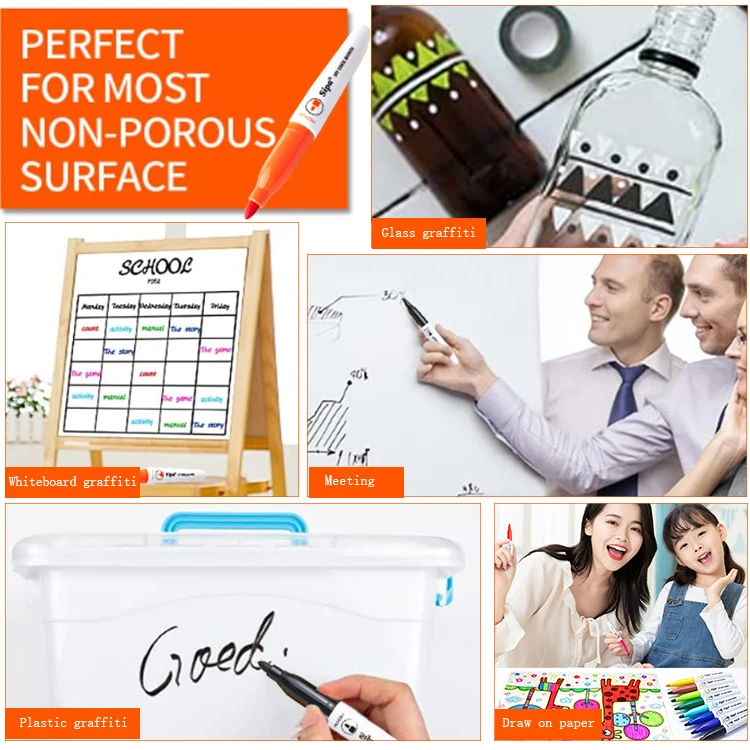 Sipa Sw537 Color Art Paint Water Based Dry Erase Wet Erase Mini ...