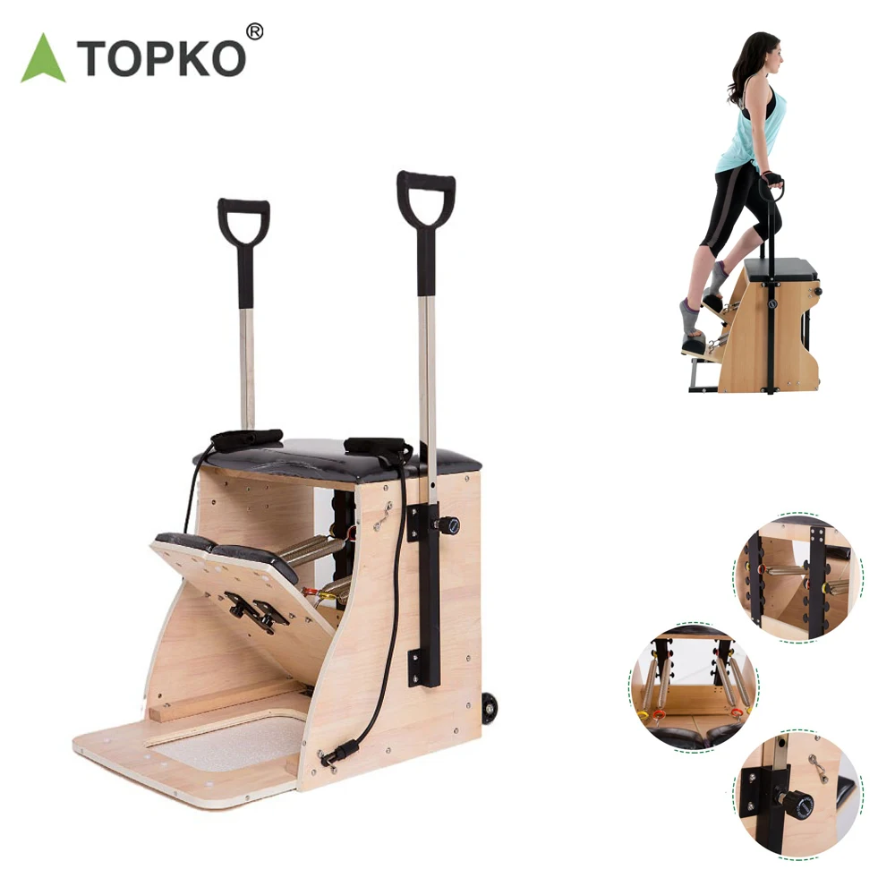 Topko Pilates Reformer Stability Chair With Handles Pilates Machine ...
