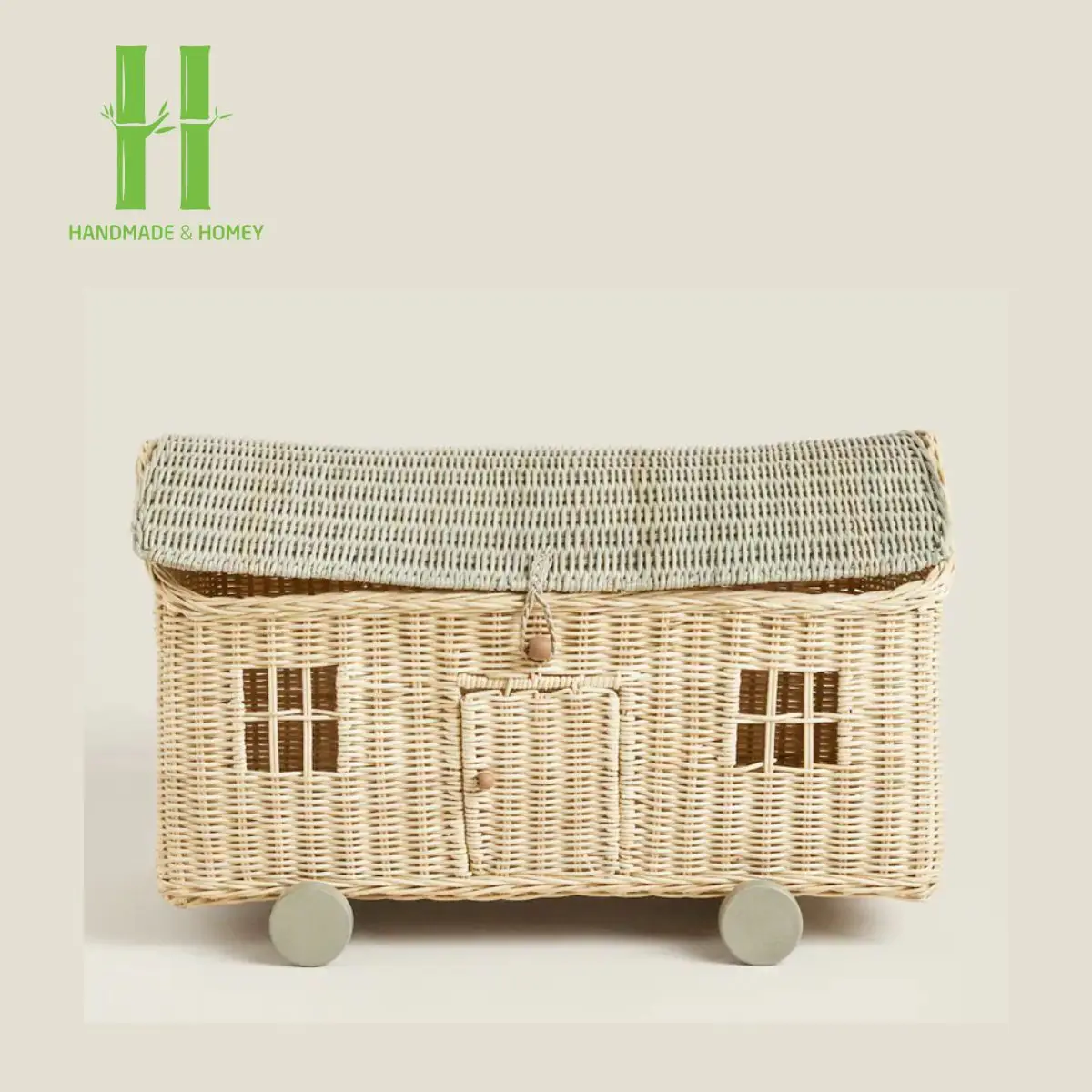 Handwoven Natural BABI Rattan House Basket Colorful For Kid OEM Designs ...