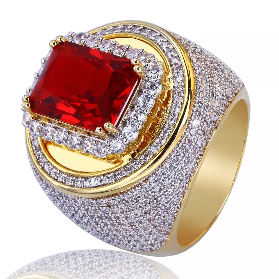 Red Diamond Ring For Men