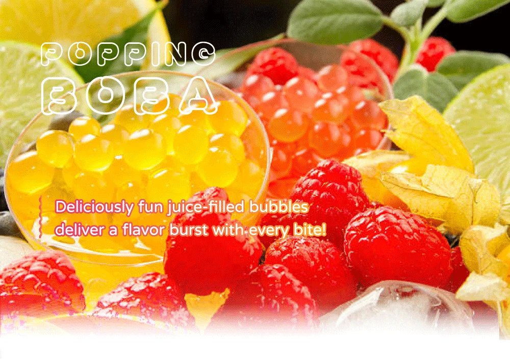 Mango Flavored Popping Boba Bottle Packaging Round Yellow Milk / Tea ...