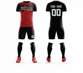 Team Custom Soccer Uniform Sets Blank Printing Logo Football Ball Match ...