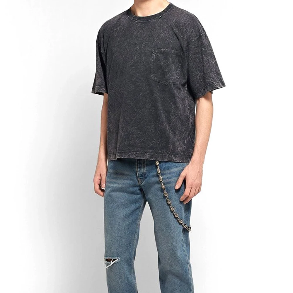 Latest Design Short Sleeve Soft Custom Acid Washed Men T Shirts / High ...