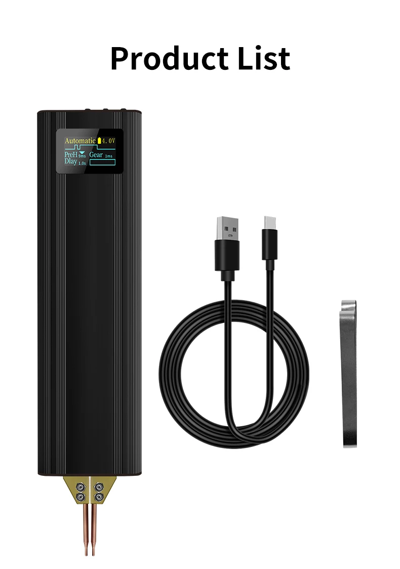 80 Gears Spot Welder Adjustable Portable Handheld Digital Display Mini ...