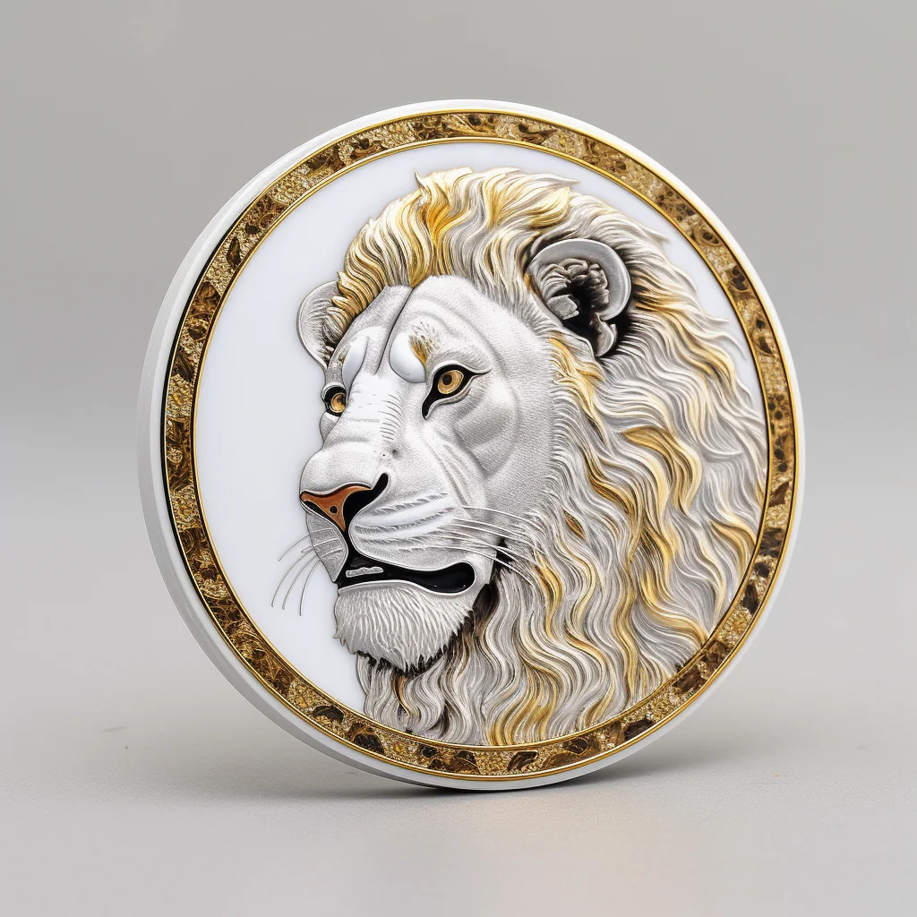 Custom Design 3d High End Lion Dual Tone Special Challenge Coins - Buy ...