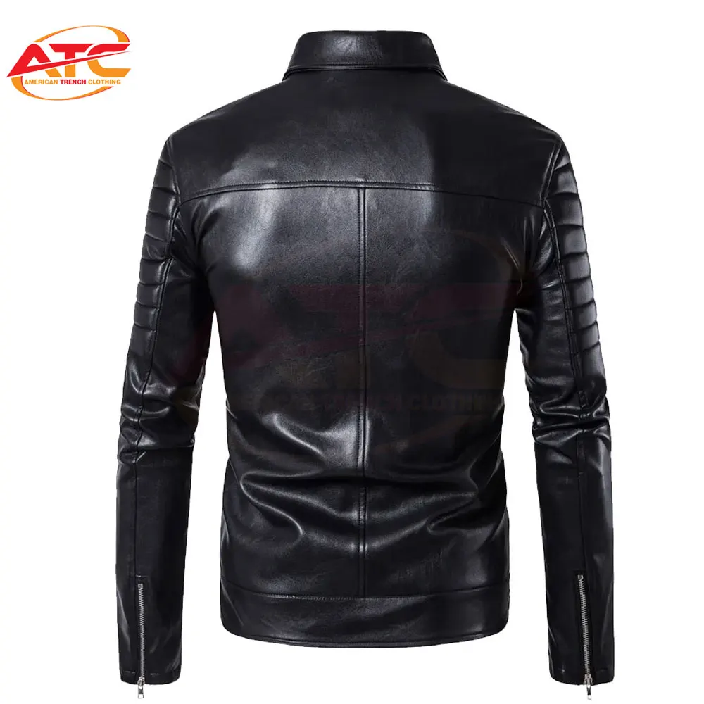 Custom Made Logo Your Own Design Outdoor Leather Men's Coats With ...