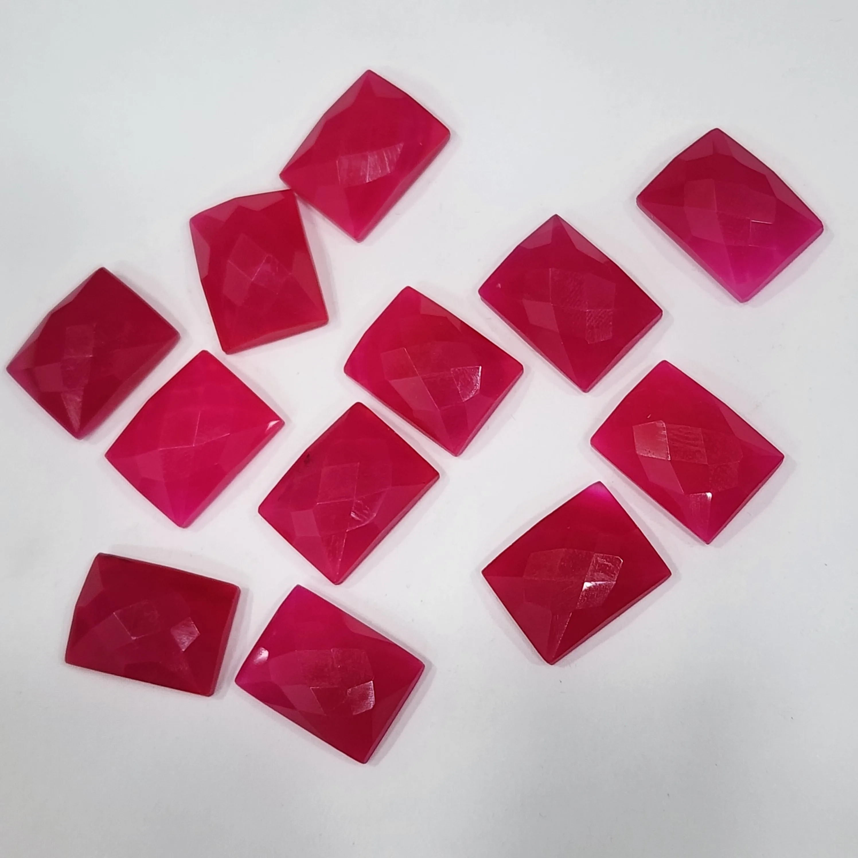 Aa Quality Natural Nice Rectangle Cut Fuchsia Chalcedony Loose ...