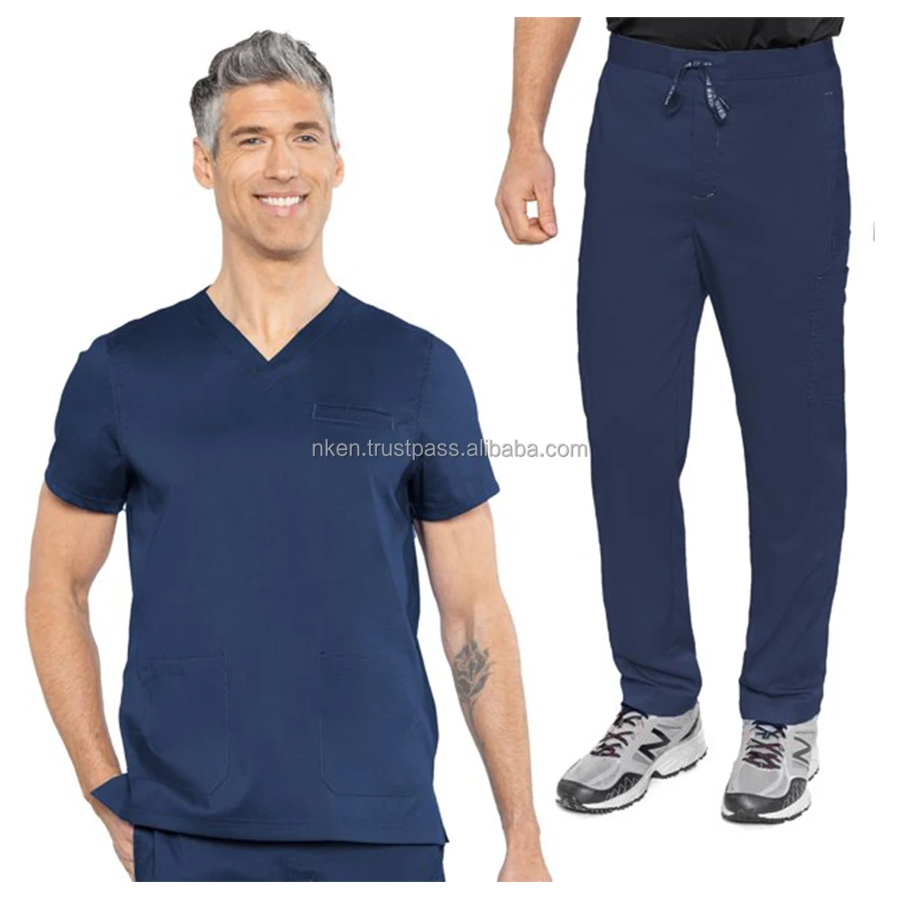 2023 Doctors V-neck Male Nursing Scrubs Uniform Sets Medical Scrubs ...