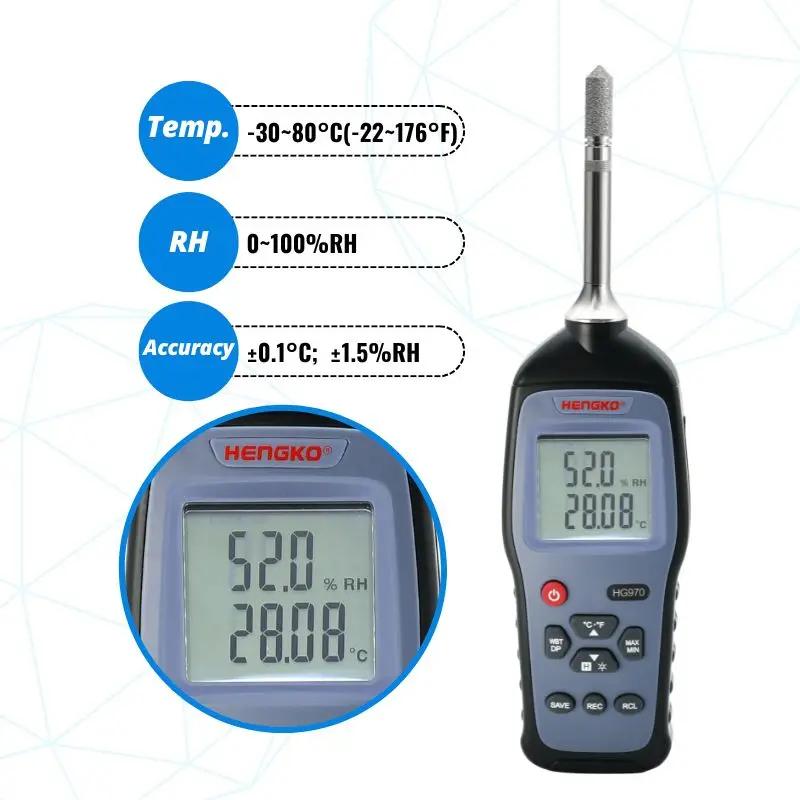 Portable Wireless Handheld Temperature Humidity Meter| Alibaba.com