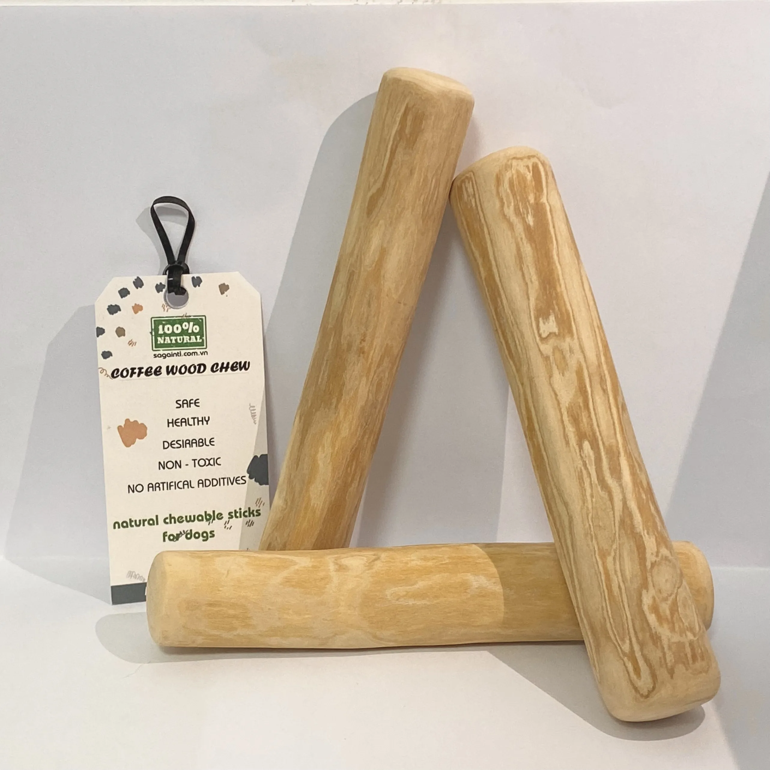 Coffee Wood Chew Toy Sticks For Dogs 100% Natural Dental Care Made In ...