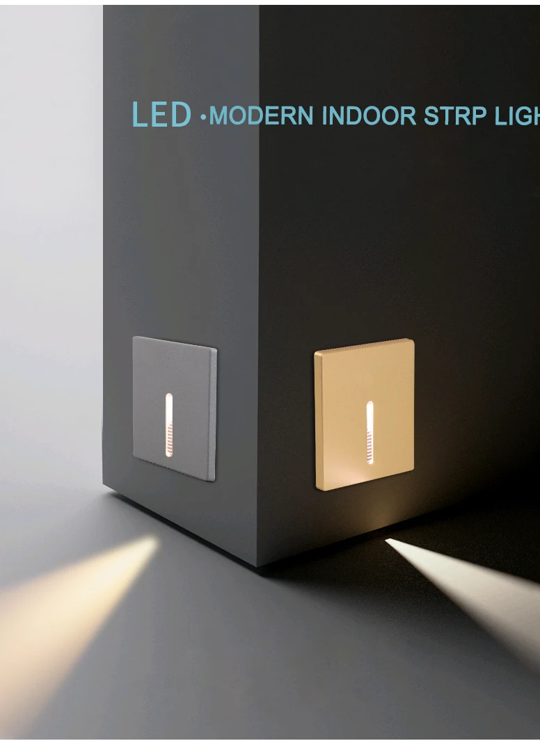 3w Outdoor Recessed Waterproof Trimless Staircase Wall Stair Foot Light ...