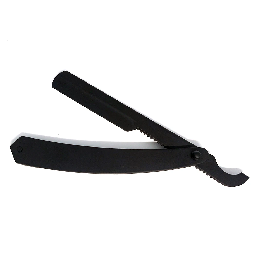 Turkish Barber Razor Matte Black With Leather Case Premium Quality ...