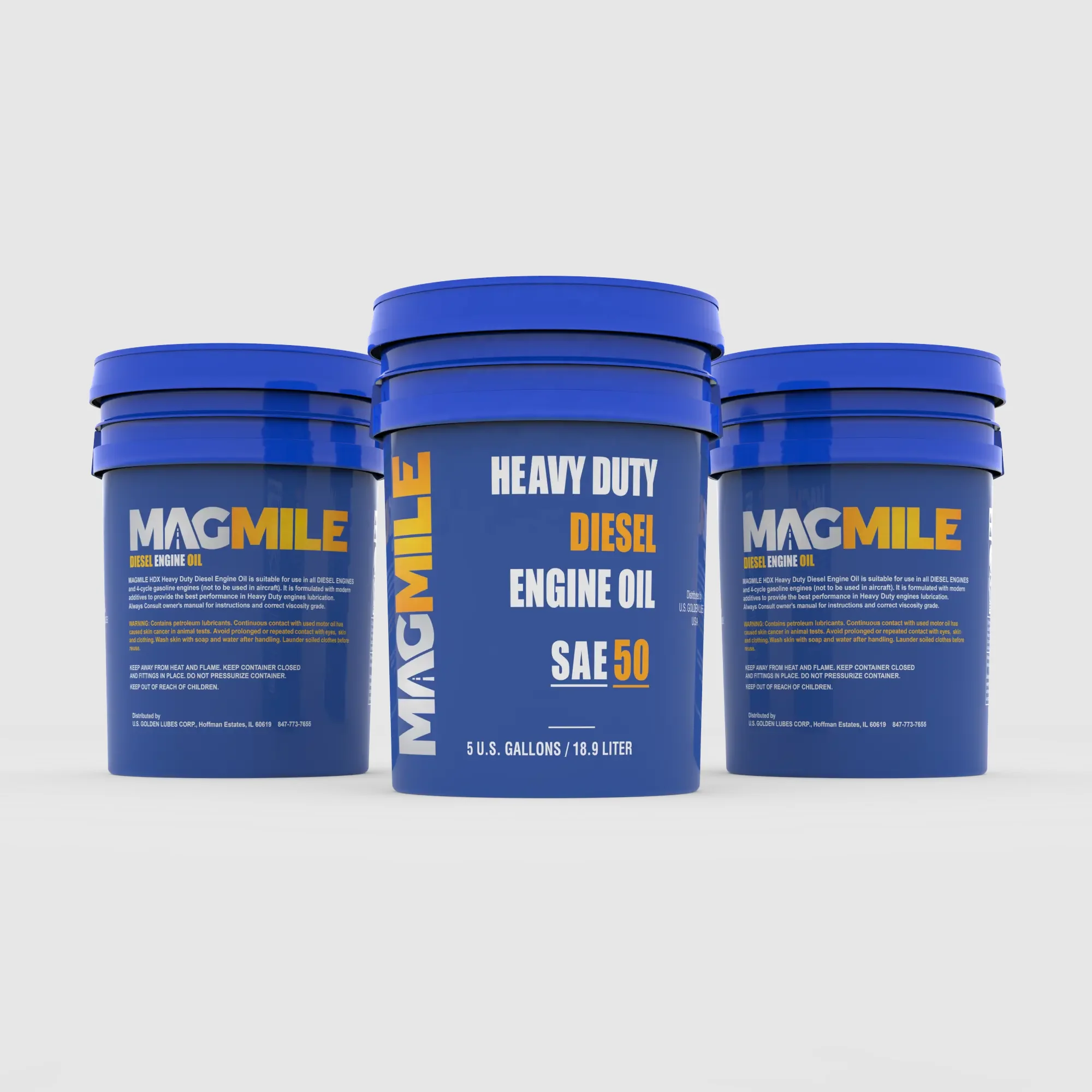 Heavy Duty Diesel Motor Oil,Sae 50,5 Gallon Pail ( 18.9 Liters) Made In ...