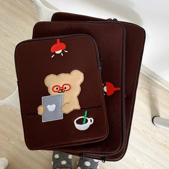 Cute Cartoon Bear Laptop Tablet Inner Case Bag 11 13 15 Inch Cover For ...